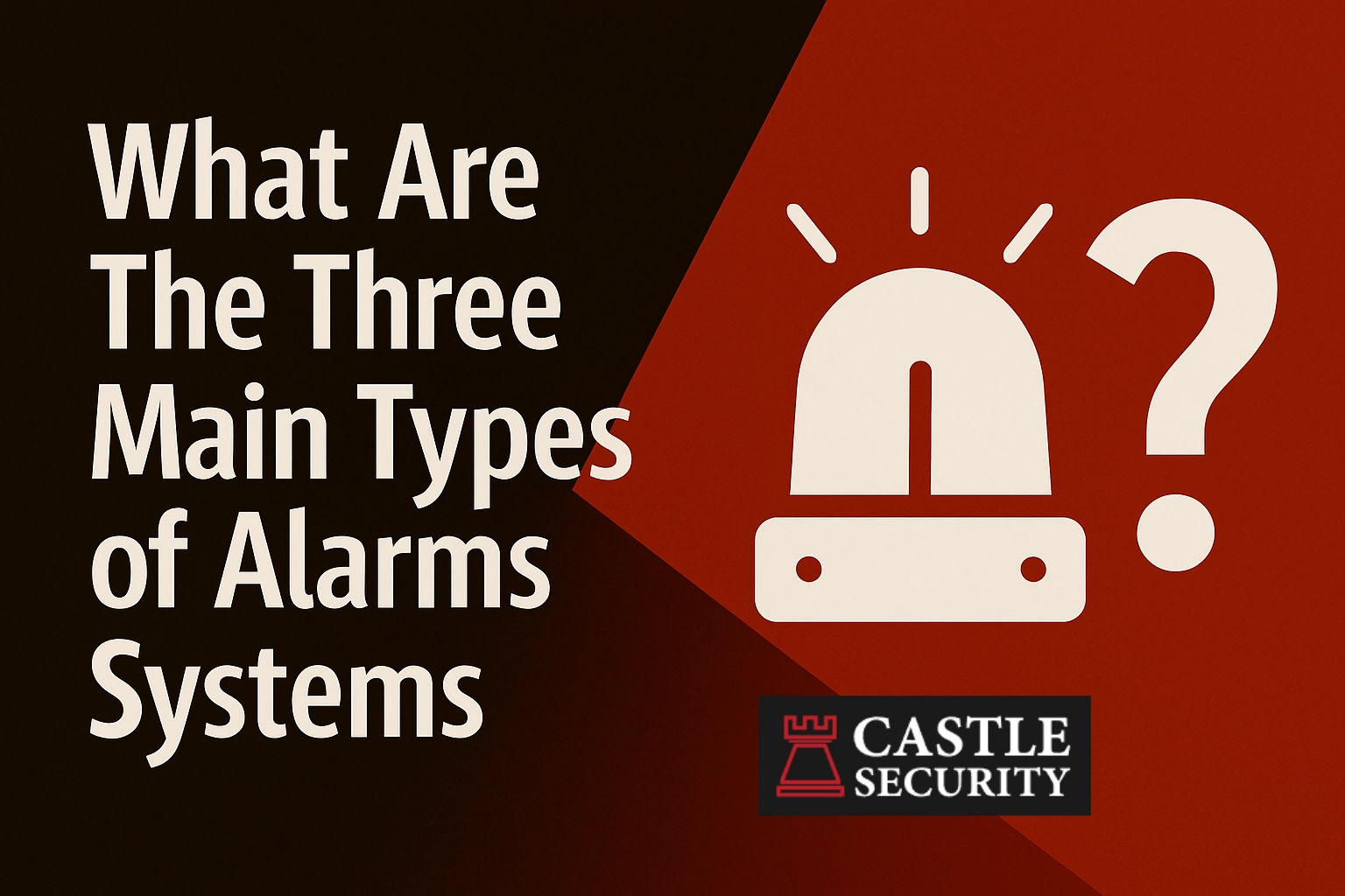 What Are The Three Main Types of Alarms Systems? | Castle Security